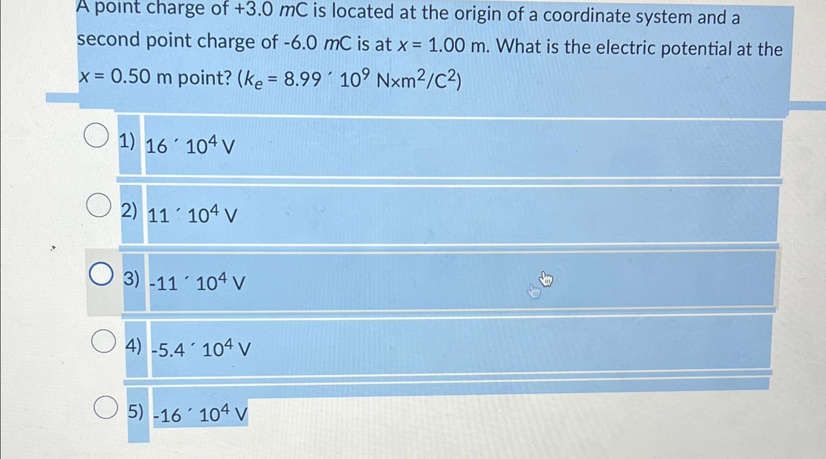 Solved A point charge of +3.0mC is located at the origin of | Chegg.com