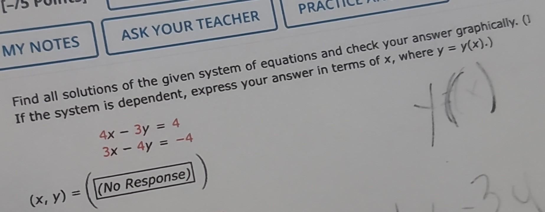 Solved Find all solutions of the given system or equations | Chegg.com