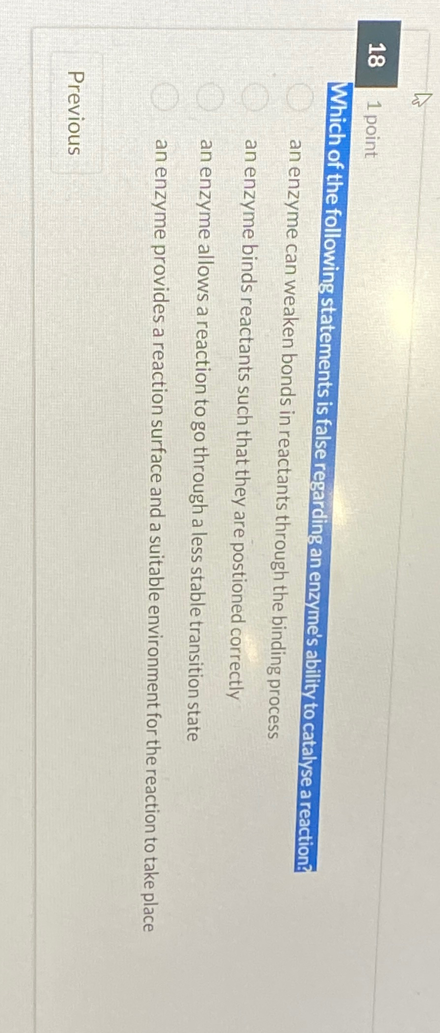 Solved 181 ﻿pointWhich of the following statements is false | Chegg.com