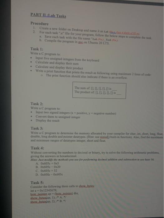 Solved PART IL:Lah Tasks Procedure 1 Create a new folder on | Chegg.com