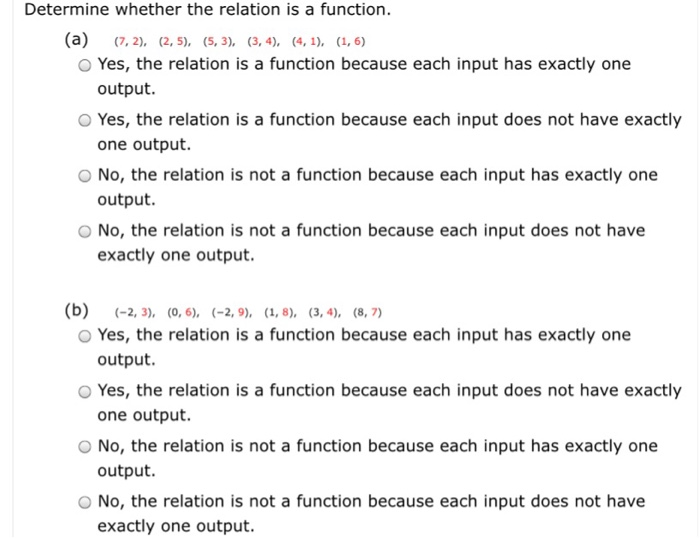 Solved Determine whether the relation is a function. (a) (3, | Chegg.com