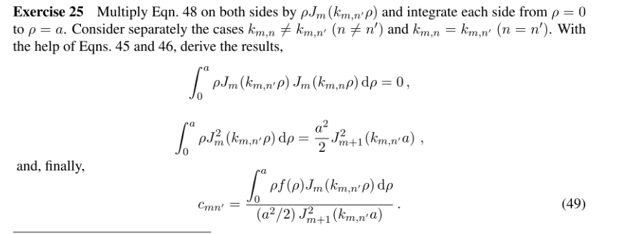 Solved Exercise 25 ﻿Multiply Eqn. 48 on ﻿both sides | Chegg.com