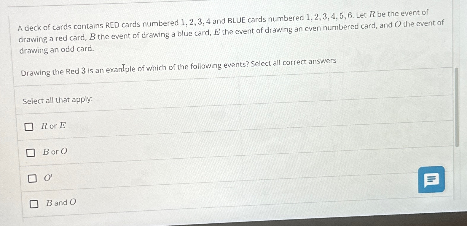 Solved A deck of cards contains RED cards numbered 1,2,3,4 | Chegg.com