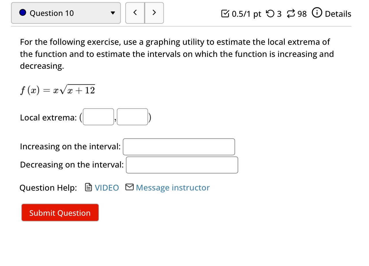 Solved Question 100.5/1 ﻿pt3⇄⇄DetailsFor the following | Chegg.com