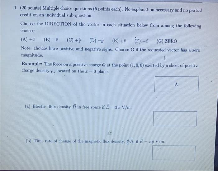 Solved 1. (20 points) Multiple choice questions (5 points | Chegg.com Solved 1. (20 points) Multiple choice questions (5 points | Chegg.com