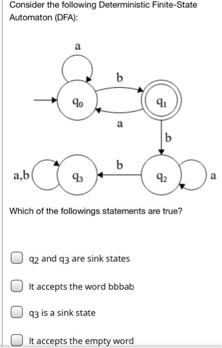 Solved Consider the following Deterministic Finite-State | Chegg.com