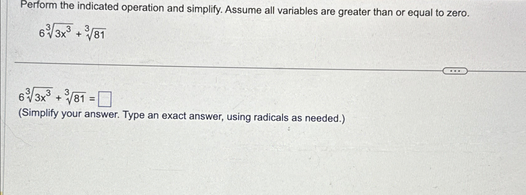 Solved Perform the indicated operation and simplify. Assume | Chegg.com