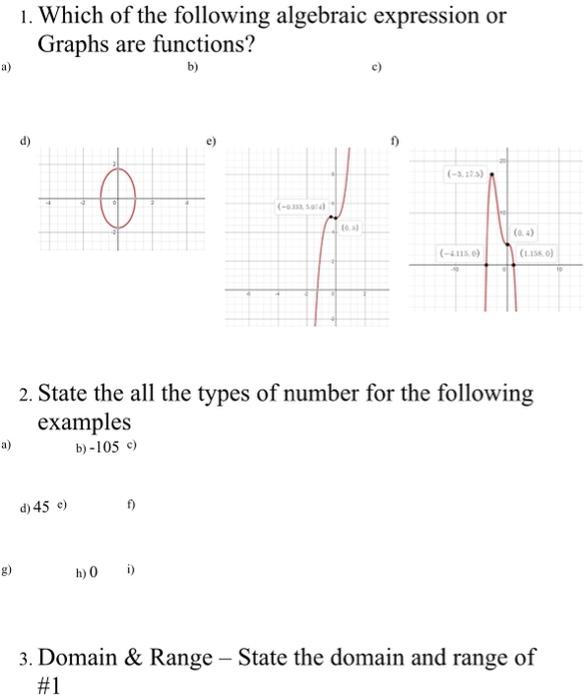 Solved 1. Which of the following algebraic expression or | Chegg.com