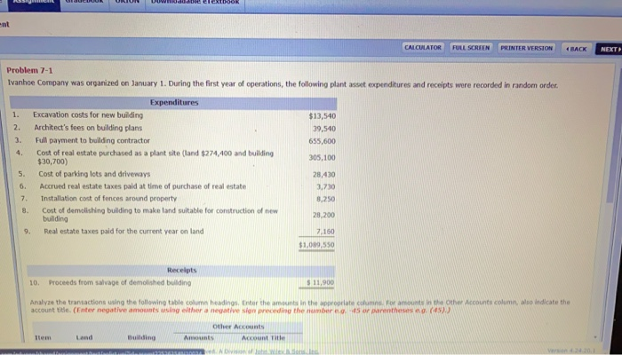 Solved ent CALCULATOR FULL SCREEN PRINTER VERSION 4 RACK | Chegg.com