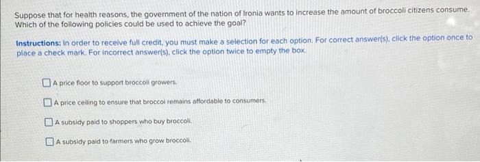 Solved Suppose that for health reasons, the government of | Chegg.com
