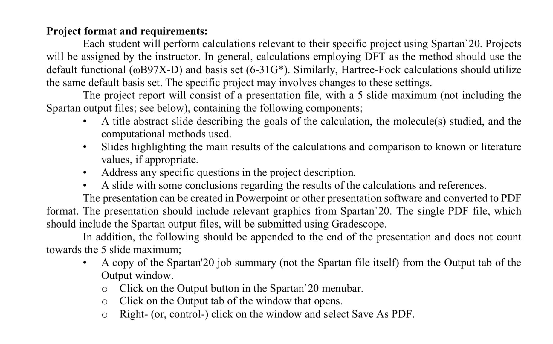 Solved Project format and requirements:Each student will | Chegg.com