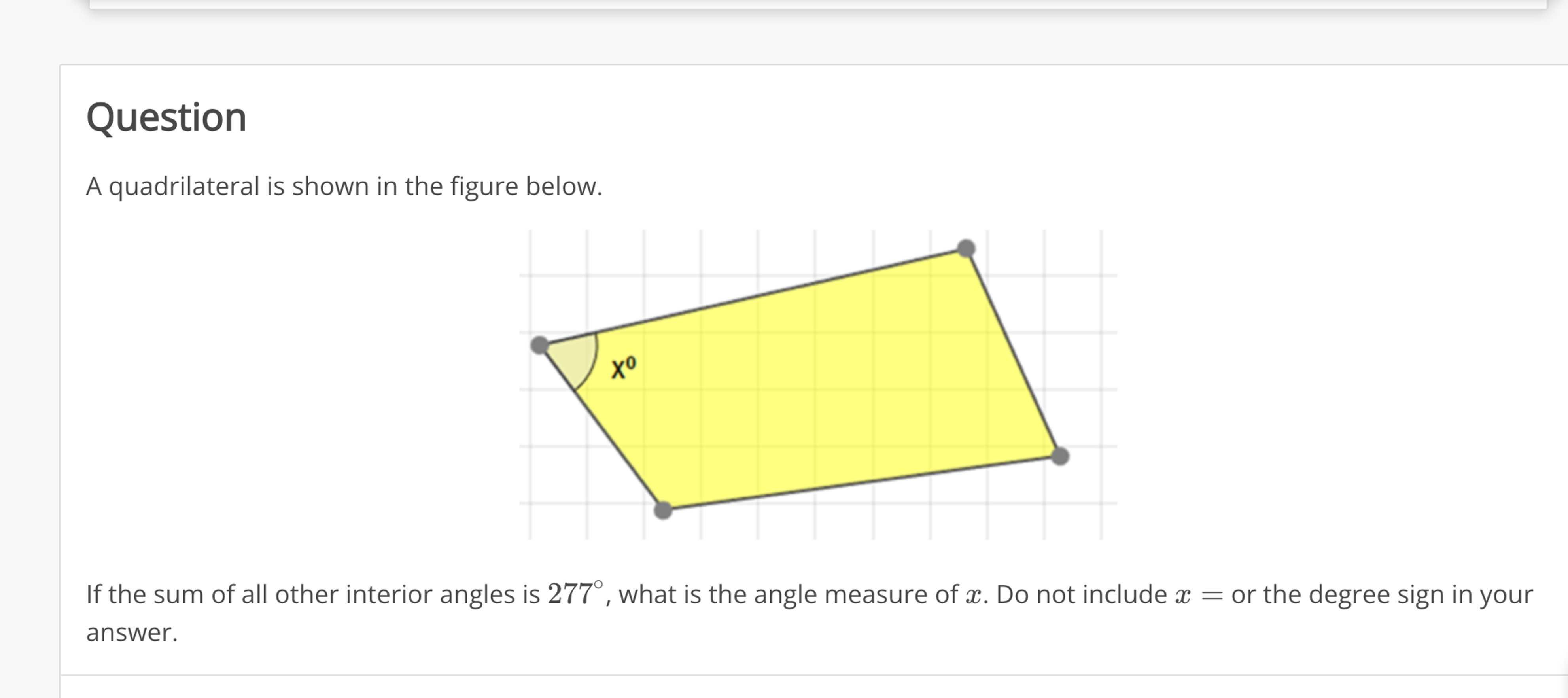 Solved A quadrilateral is shown in the figure below.If the | Chegg.com