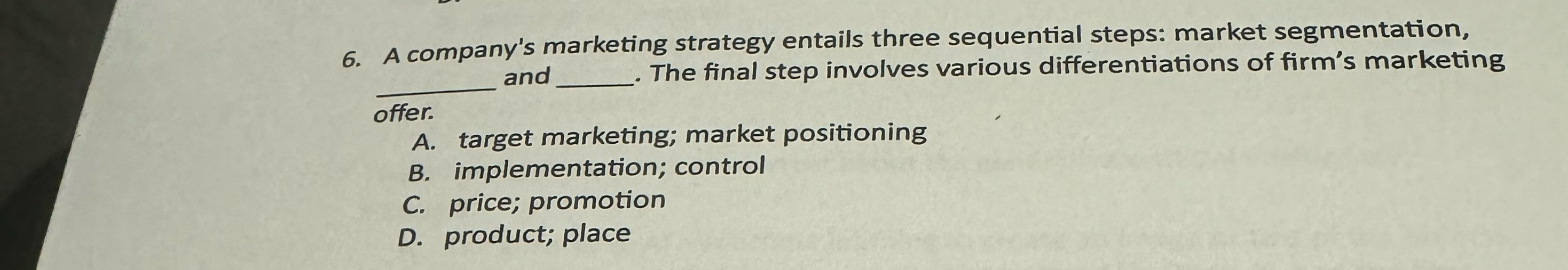 Solved A company's marketing strategy entails three | Chegg.com