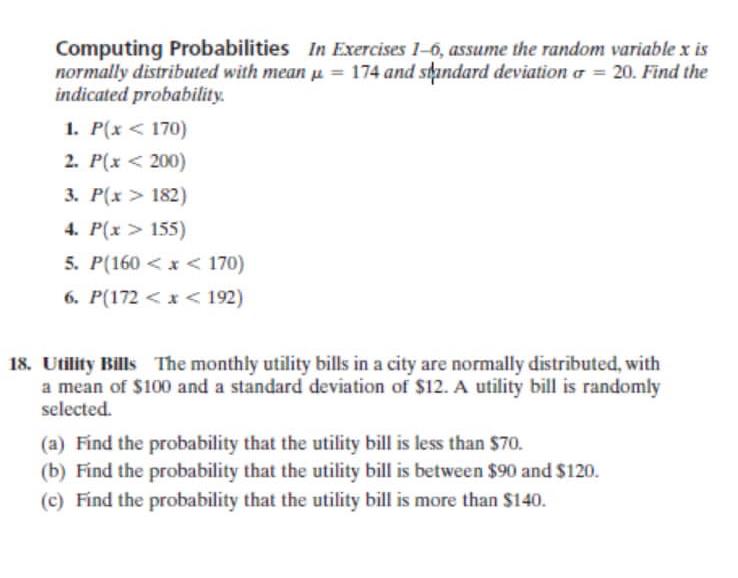 Solved Computing Probabilities In Exercises 1-6, ﻿assume the | Chegg.com