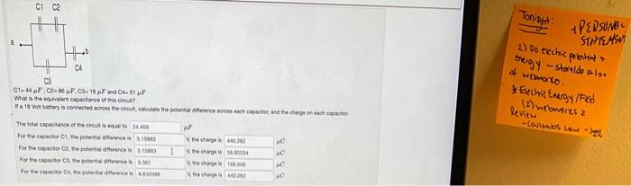 Solved C1 C2 Tonight PERSON STATEMENT HD CA 23 1) Do elechie | Chegg.com