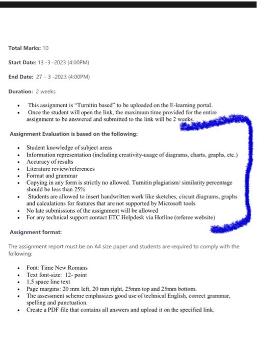 Solved End Date: 27−3−2023 (4:00PM) Duration: 2 weeks - This | Chegg.com