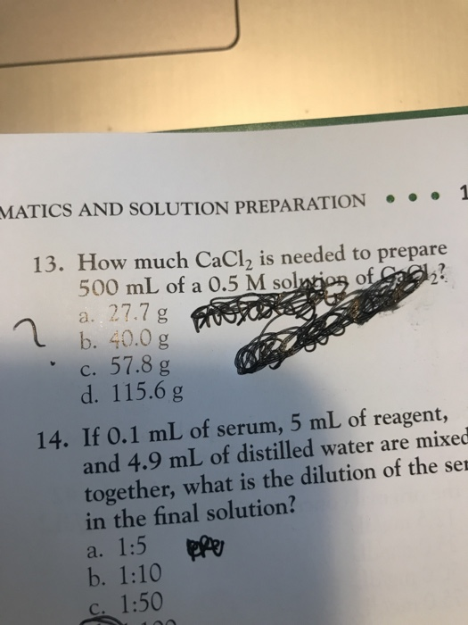 Solved 1 MATICS AND SOLUTION PREPARATION 2 13. How much | Chegg.com