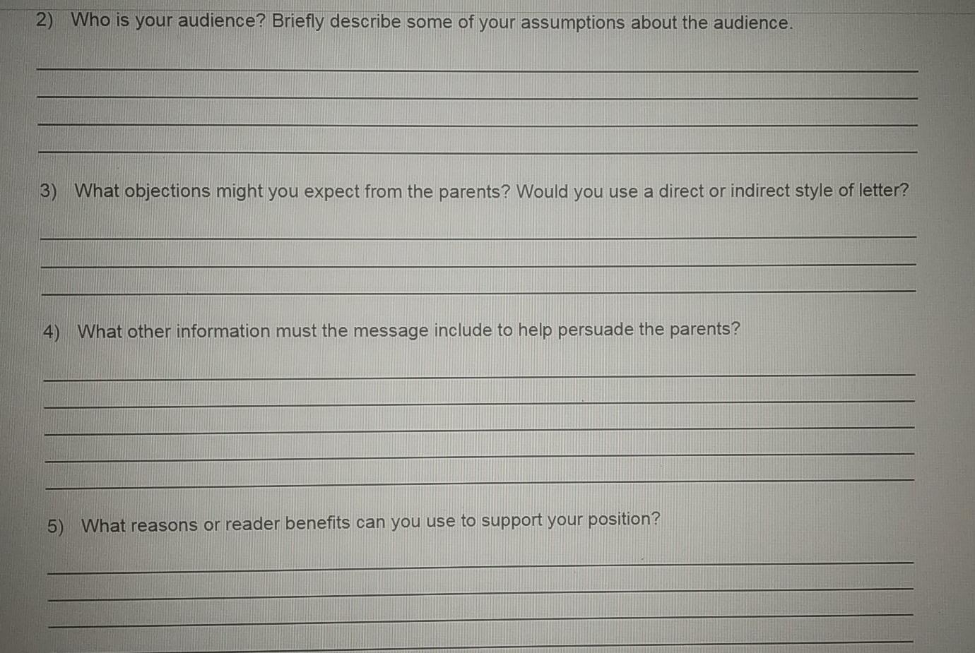 Solved Indirect Pattern Letter Scenario 1 As part of a | Chegg.com