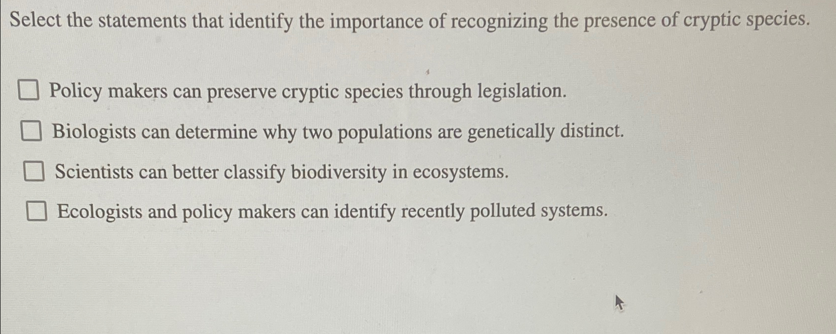 Solved Select the statements that identify the importance of | Chegg.com