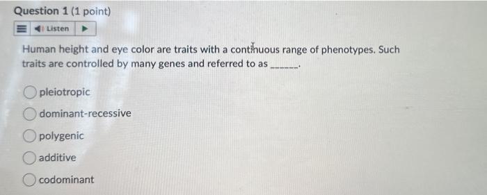 Solved Human height and eye color are traits with a | Chegg.com