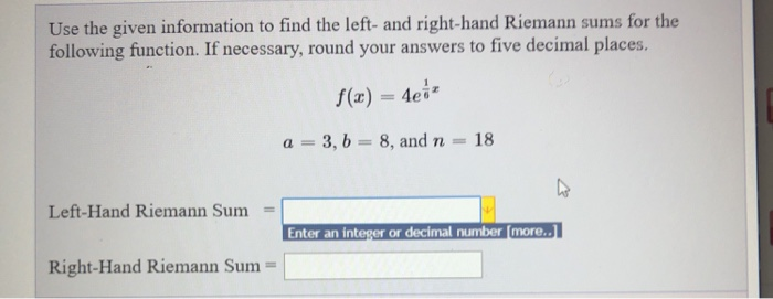Solved Use the given information to find the left and | Chegg.com