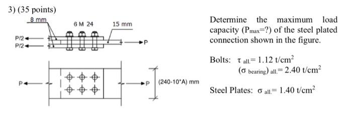 Solved Determine the maximum load capacity (Pmax= ?) of the | Chegg.com