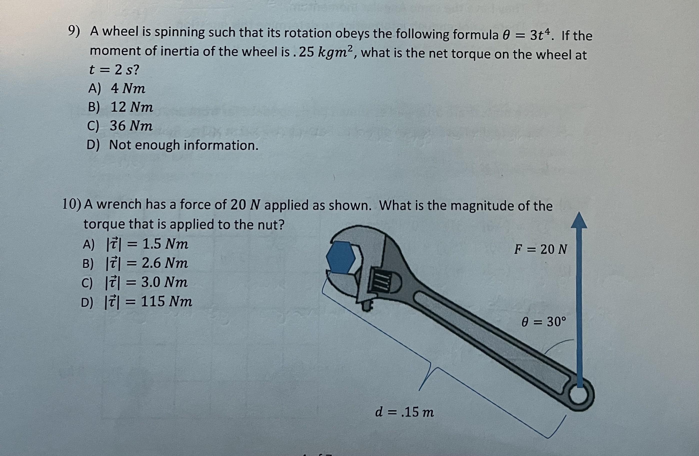 Solved Can you answer both question please, Thanks! ﻿A wheel | Chegg.com