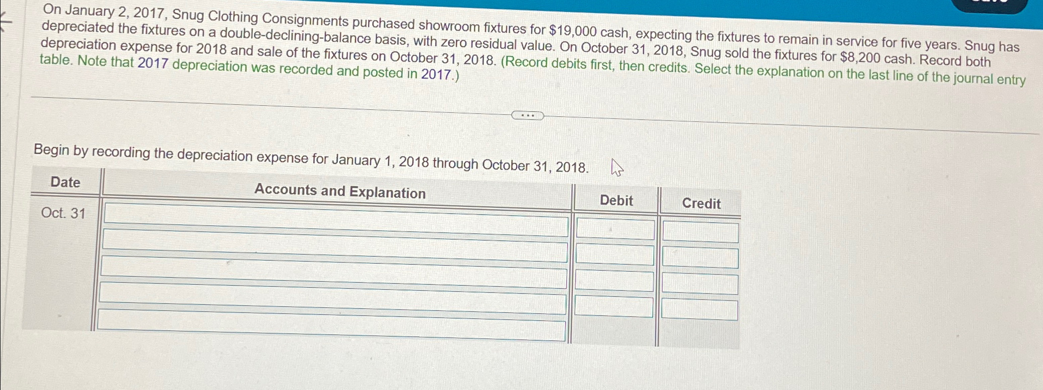 Solved On January 2, 2017, ﻿Snug Clothing Consignments | Chegg.com