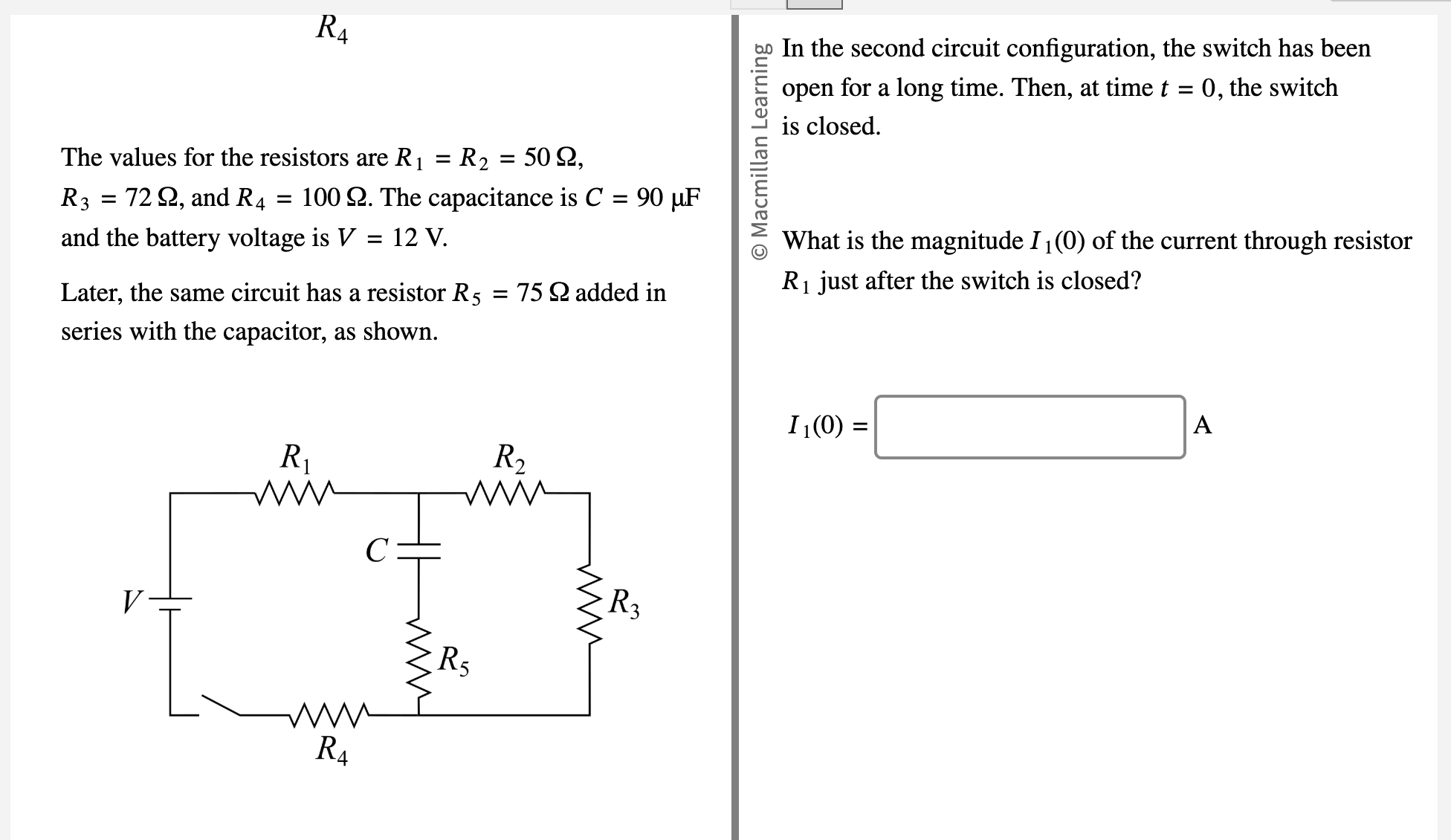 Solved The values for the resistors are R_(1)=R_(2)=50\Omega | Chegg.com