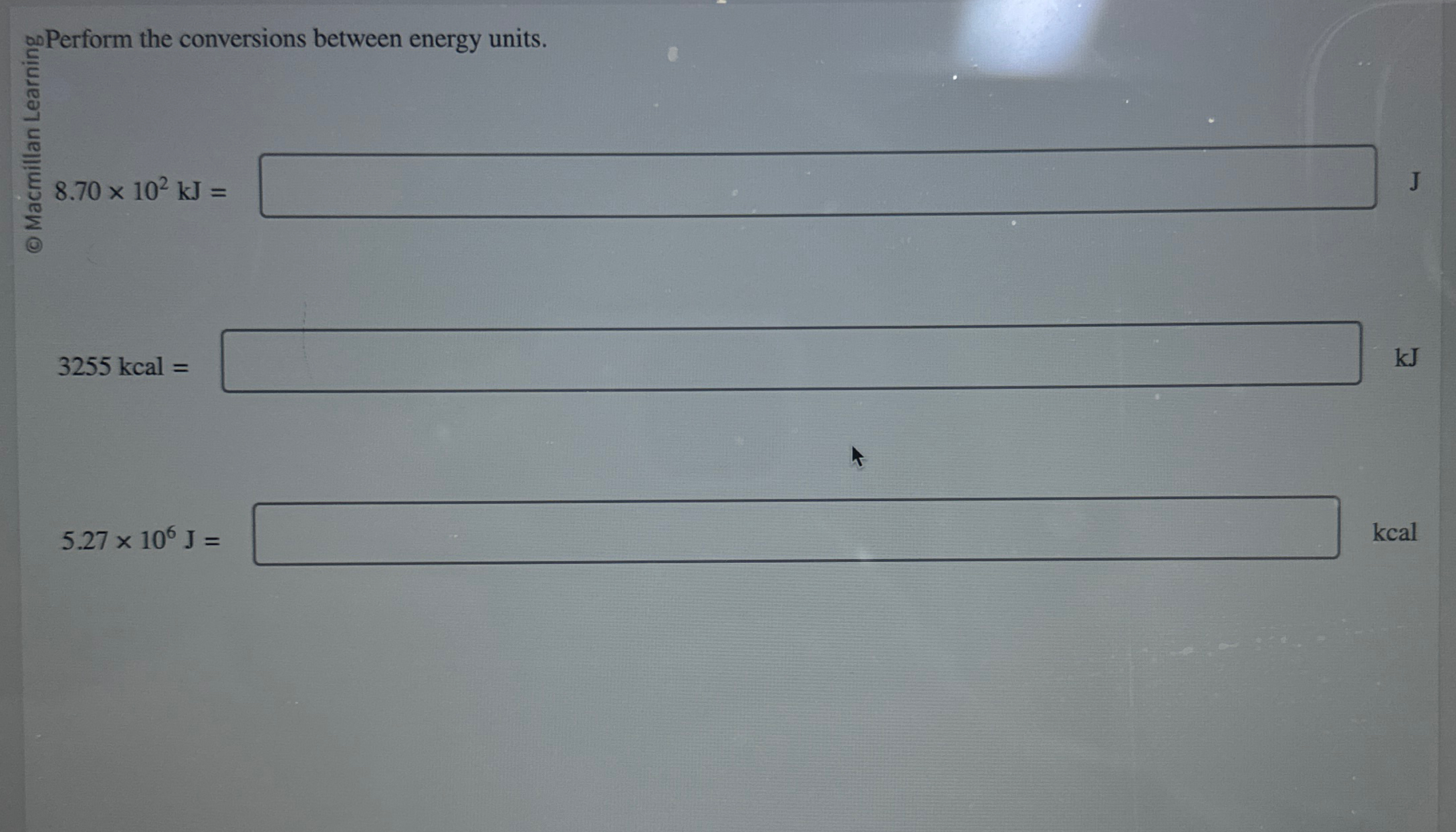 Solved מPerform the conversions between energy | Chegg.com