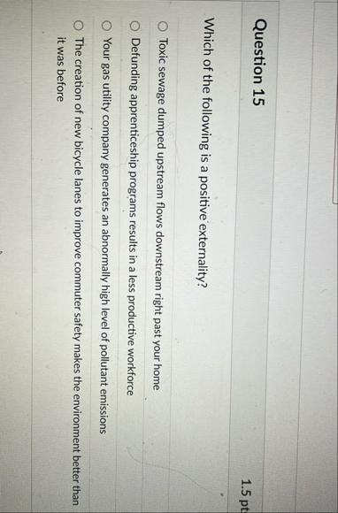 Solved Question 15Which of the following is a positive | Chegg.com