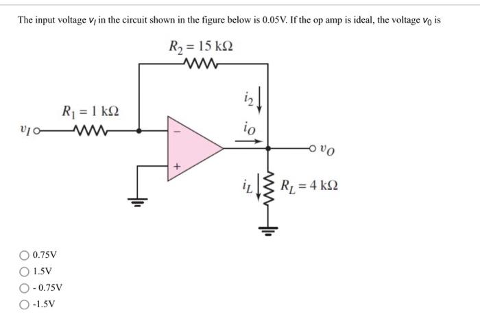 Solved The input voltage v/ in the circuit shown in the | Chegg.com