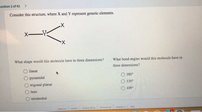 Solved stion 2 of 42 Consider this structure, where X and Y | Chegg.com