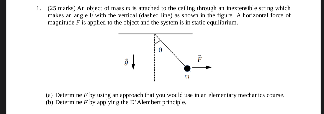 Solved (25 ﻿marks) ﻿An object of mass m ﻿is attached to the | Chegg.com
