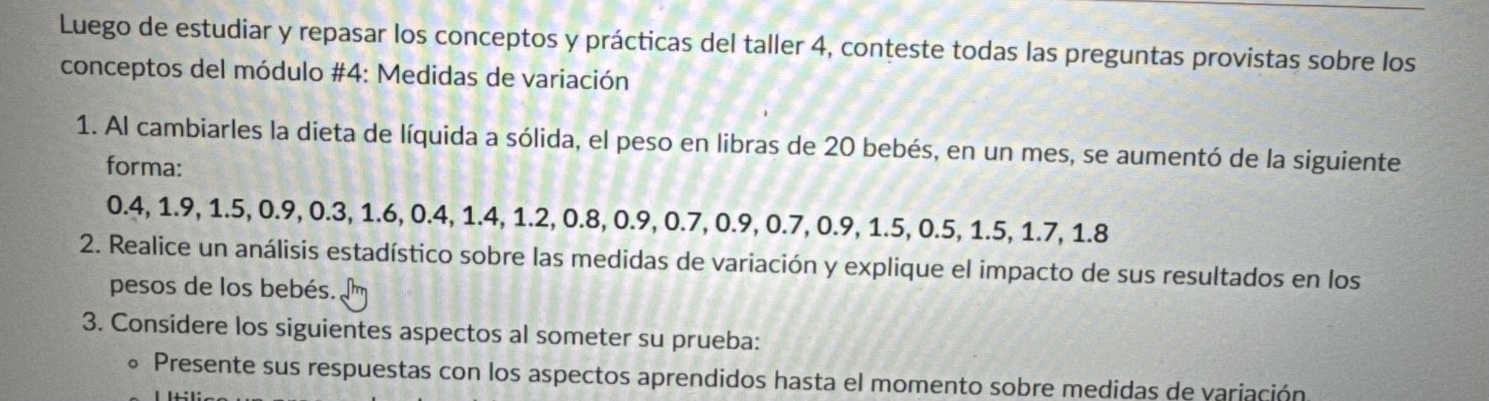 Solved Luego de estudiar y repasar los conceptos y prácticas | Chegg.com