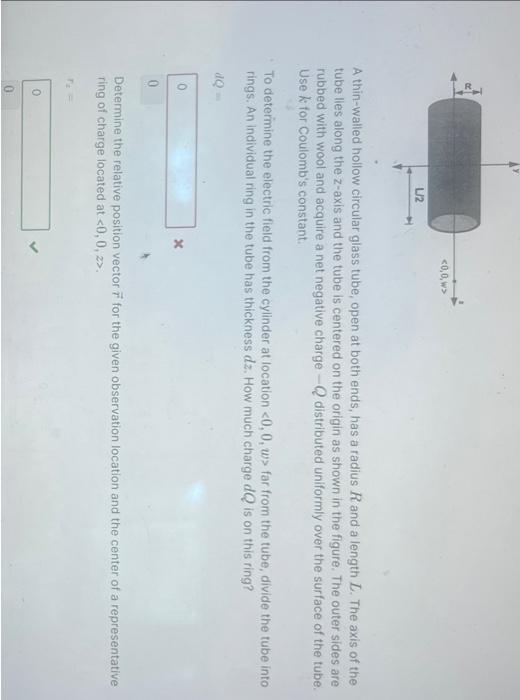 Solved A thin-walled hollow circular glass tube, open at | Chegg.com