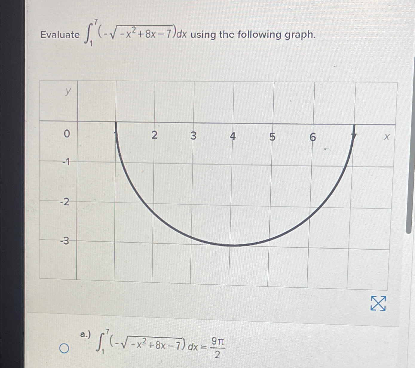 Solved Evaluate ∫17(--x2+8x-72)dx ﻿using the following | Chegg.com