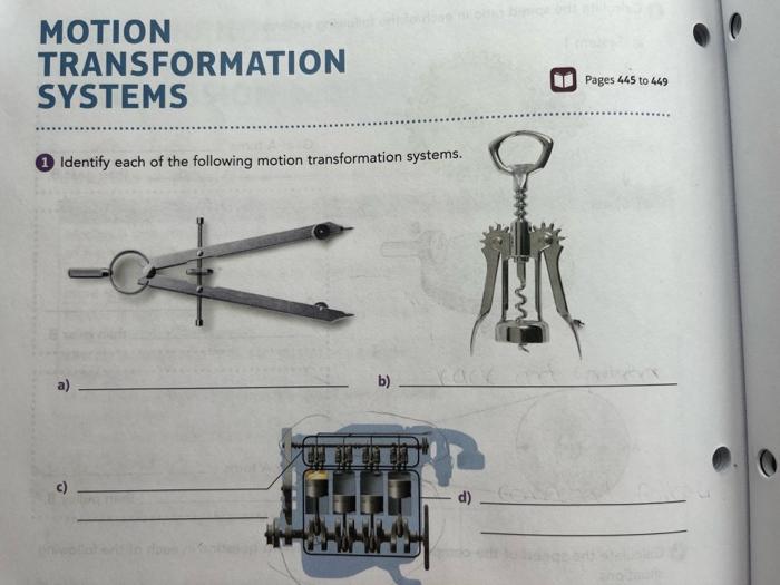 Solved (1) Identify each of the following motion | Chegg.com