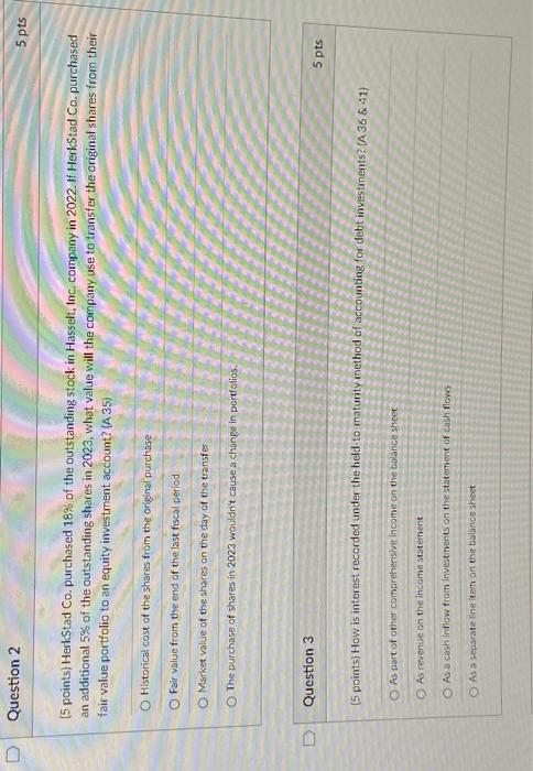 Solved (5 points) Which of the following classifications | Chegg.com