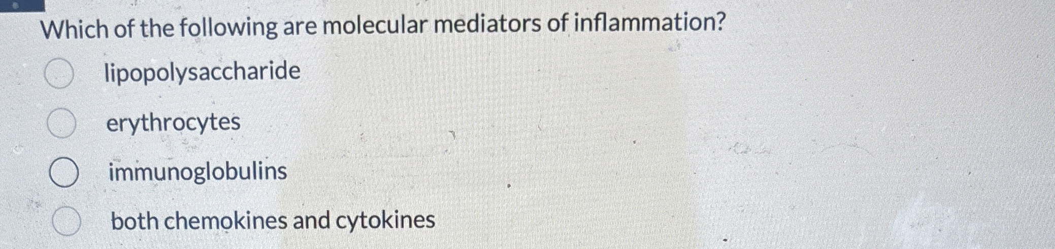 Solved Which of the following are molecular mediators of | Chegg.com