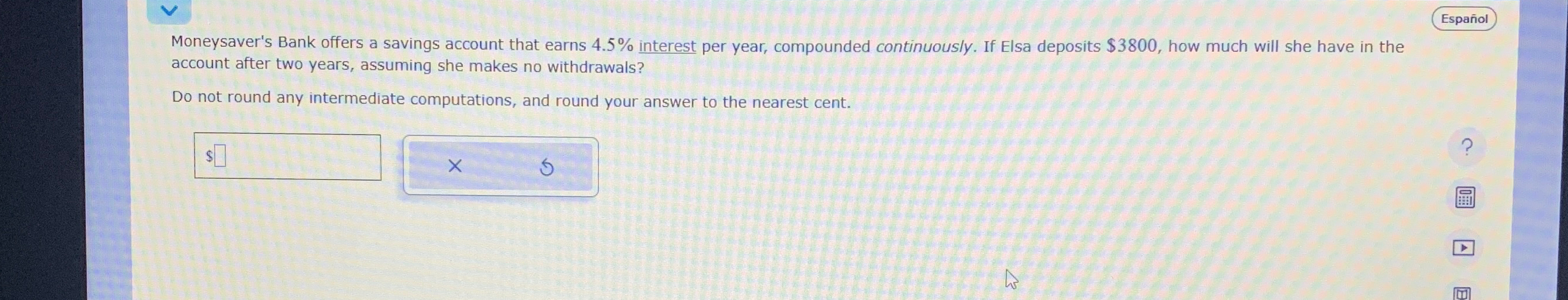 Solved Moneysaver's Bank offers a savings account that earns | Chegg.com