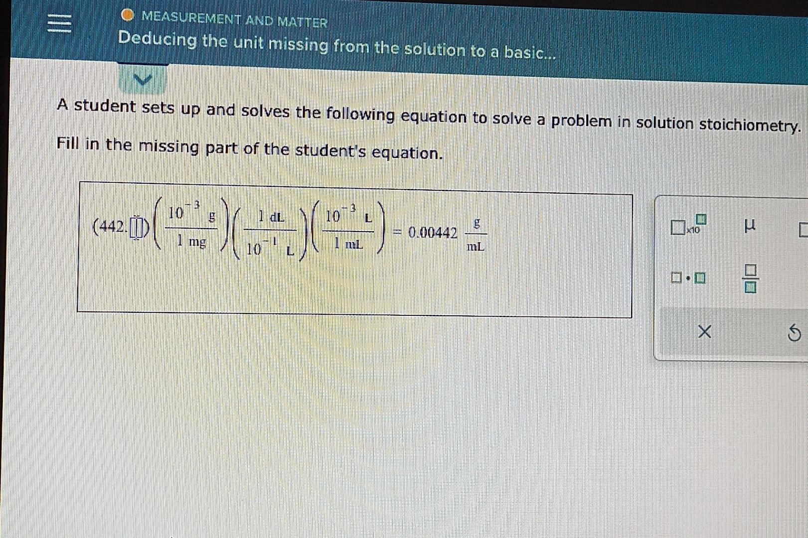 Solved A student sets up and solves the following equation | Chegg.com