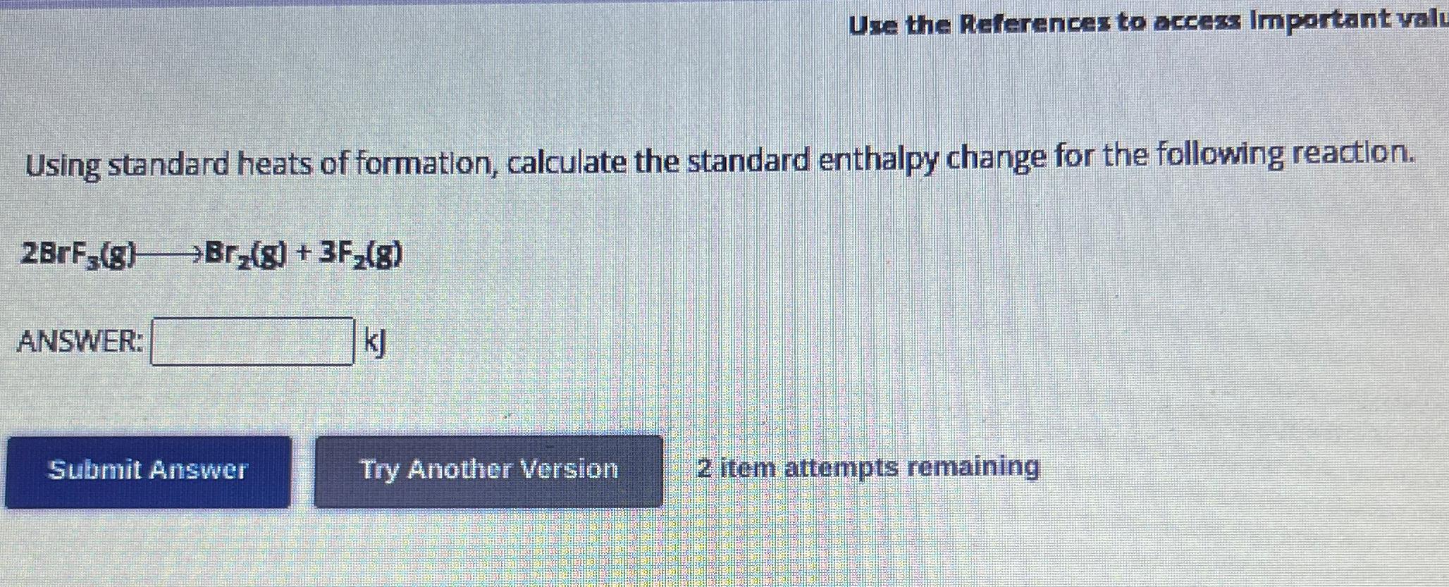 Solved Use the References to access Important valiUsing | Chegg.com