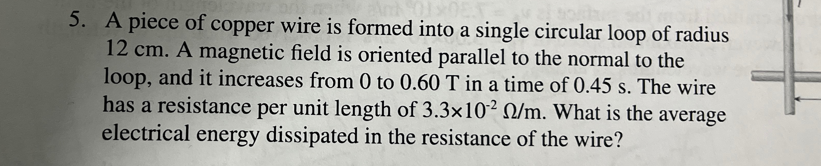 Solved A piece of copper wire is formed into a single | Chegg.com