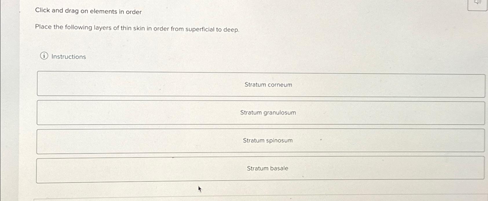 Solved Click and drag on elements in orderPlace the | Chegg.com