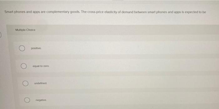 Solved Smart phones and apps are complementary goods. The | Chegg.com