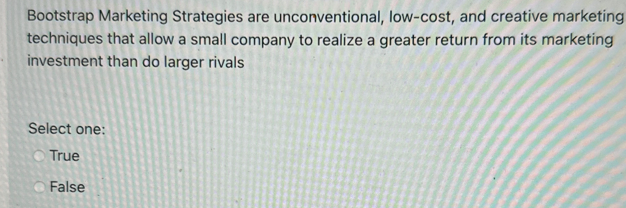 Solved Bootstrap Marketing Strategies are unconventional, | Chegg.com