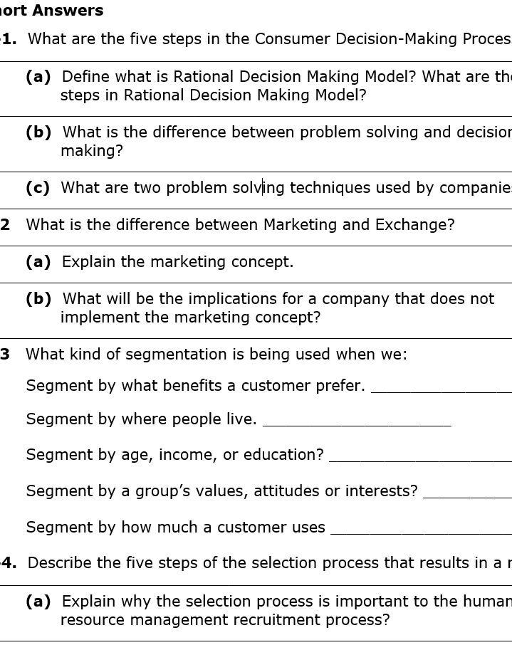 Solved ort Answers 1. What are the five steps in the | Chegg.com