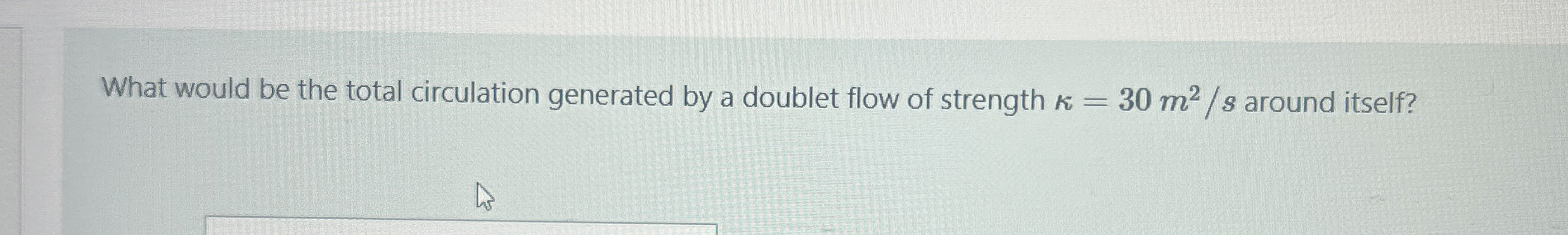 Solved What would be the total circulation generated by a | Chegg.com