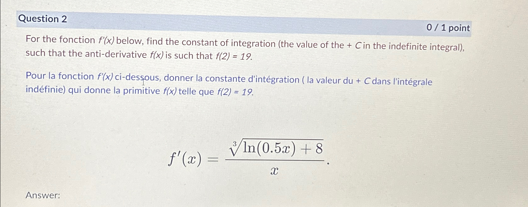 Solved Question 201 ﻿pointFor the fonction f'(x) ﻿below, | Chegg.com